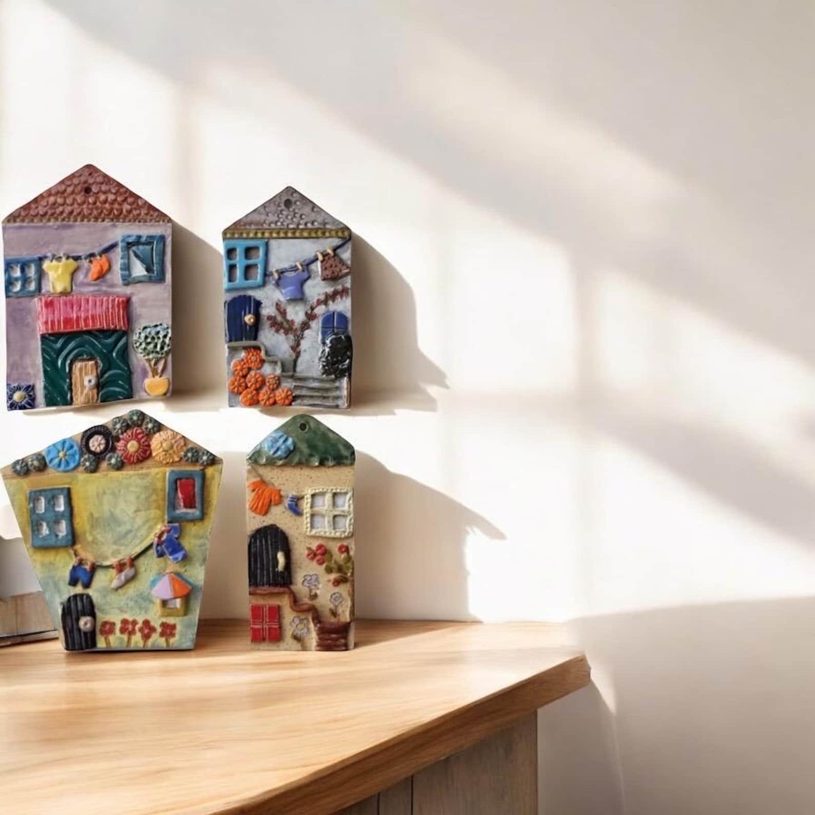Handmade Ceramic Wall House – 20 Cm Whimsical Décor – Price per Piece ...