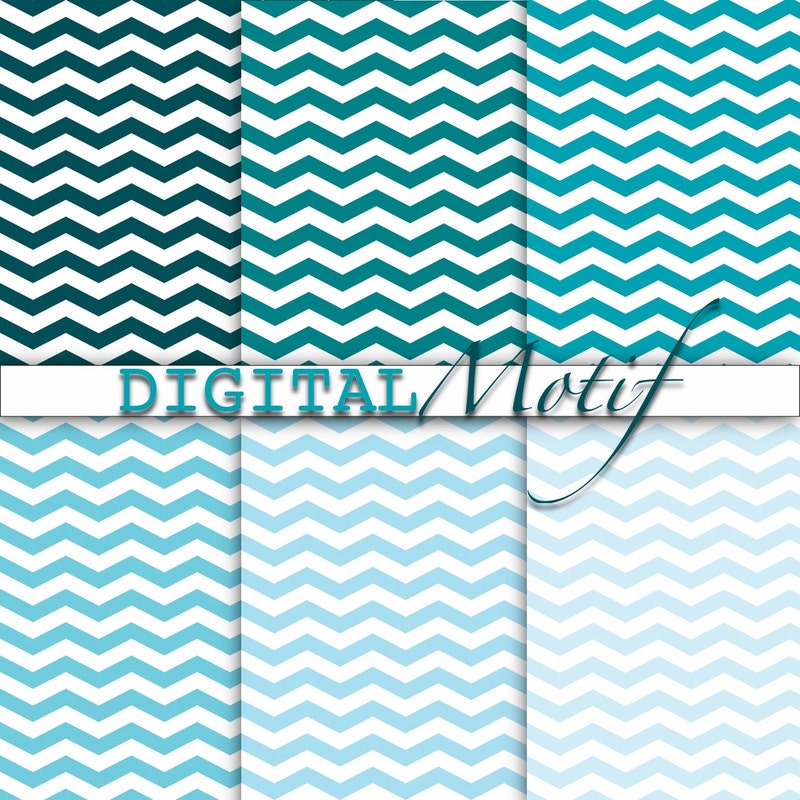 Aqua Blue Chevron - Etsy