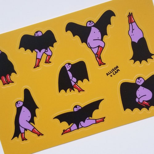 Vamp Sticker Sheet / 8 Halloween Stickers - Etsy