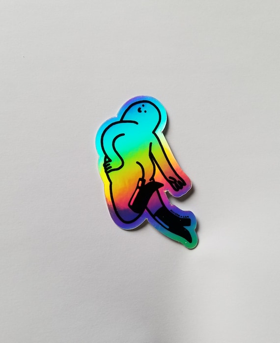 Blue Bobby Holographic Sticker - Etsy