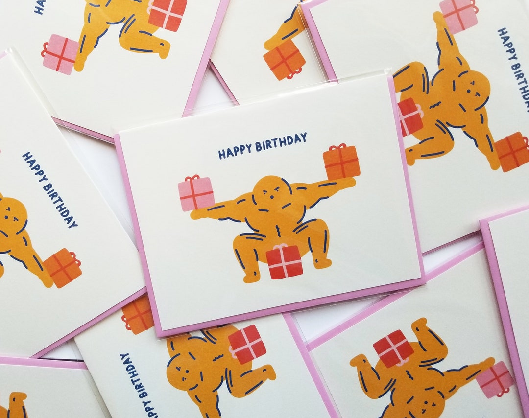 Beefcake Birthday Card - Etsy