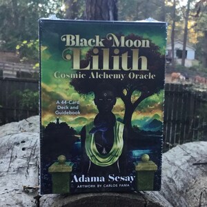 Black Moon Lilith Cosmic Alchemy Oracle Card Deck and Guide Book, Black ...