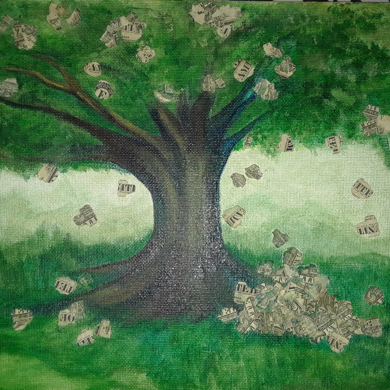 Money Tree Painting - Etsy