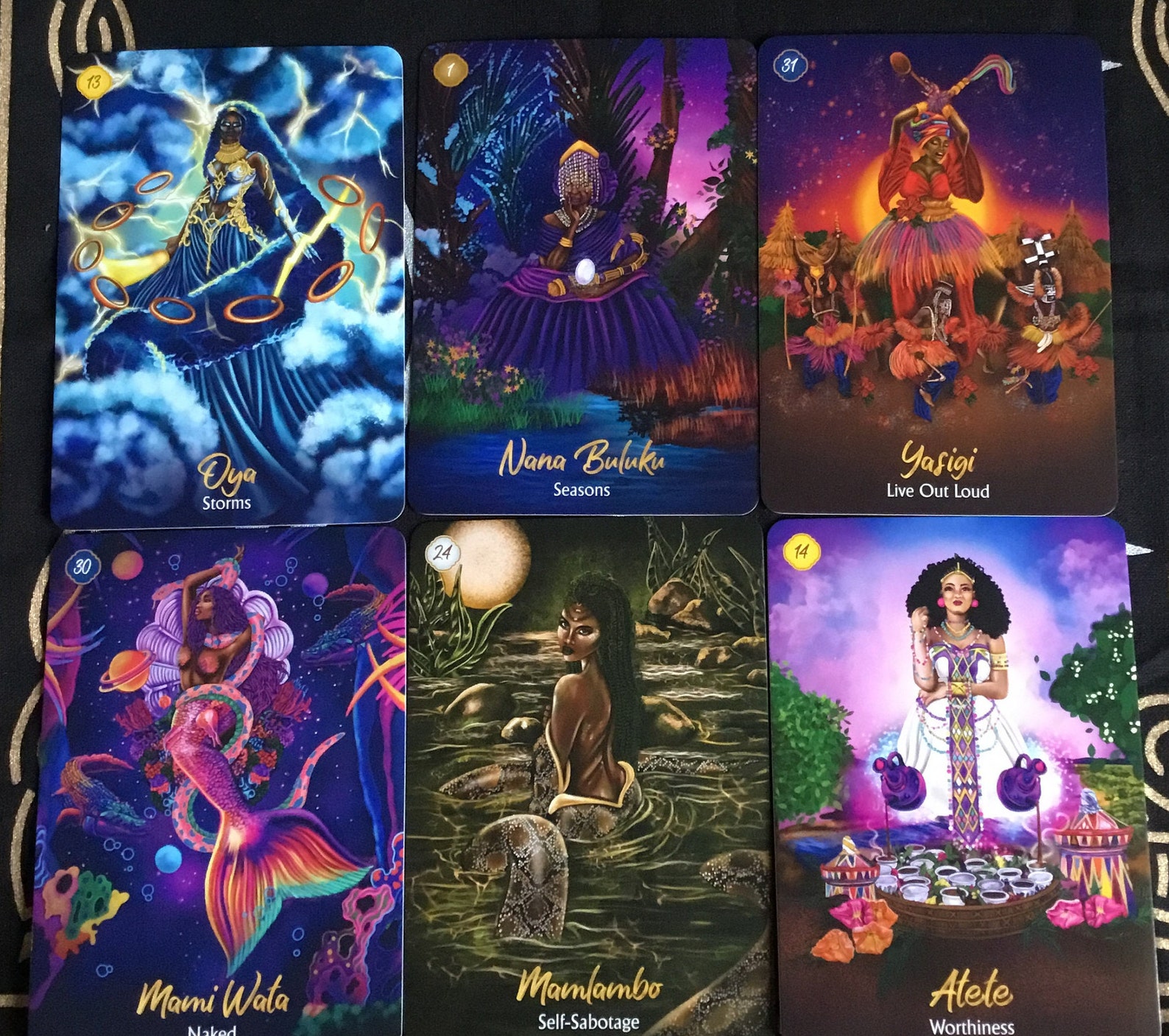 African Goddess Rising Oracle Black Tarot Decks - Etsy
