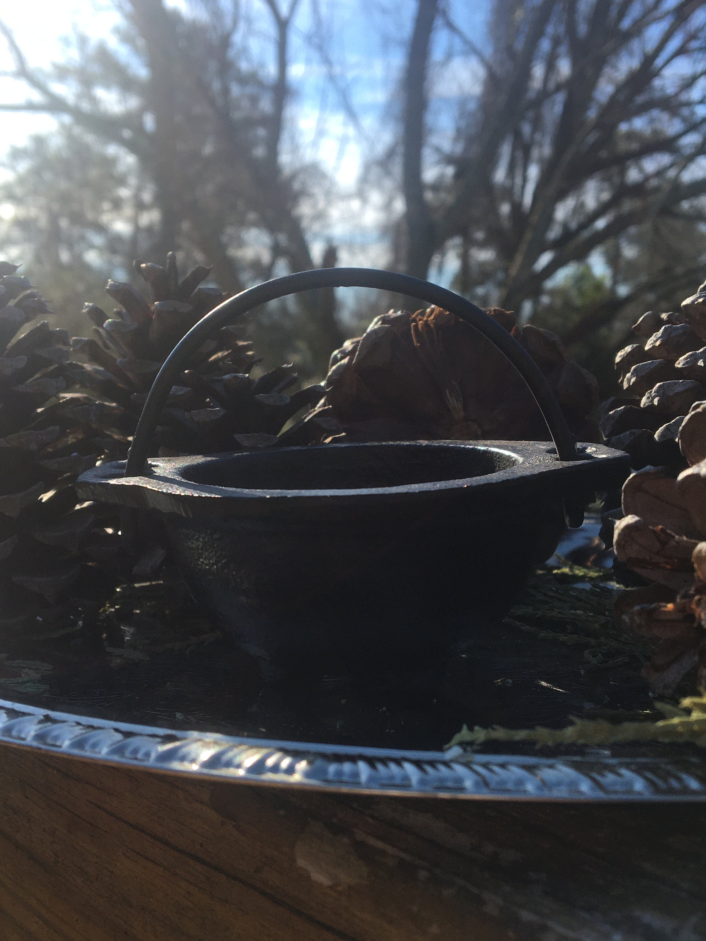 Cast Iron Cauldron With Handle | Etsy