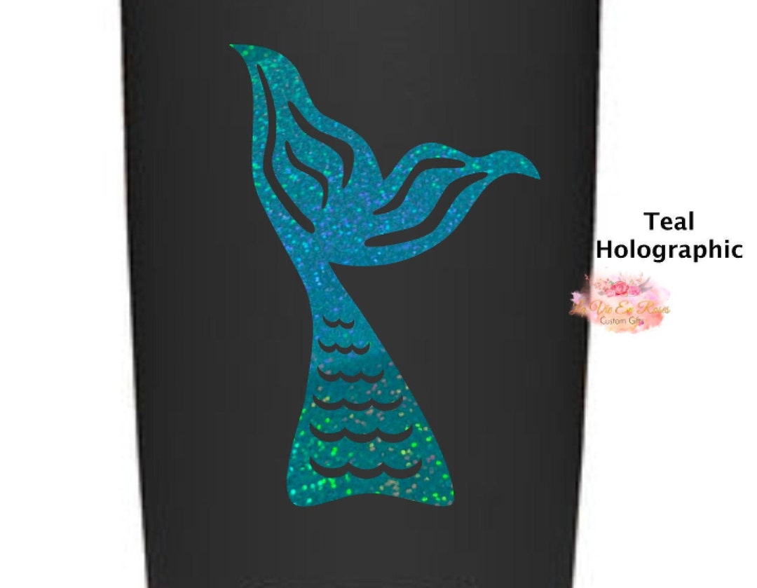 Mermaid Tail Decal. Mermaid Tail Car Window Sticker. Decal. Holographic ...