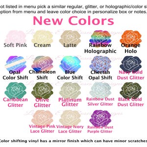 Holographic, Glitter, Custom Vinyl Decal, Personalized Names, Paint ...