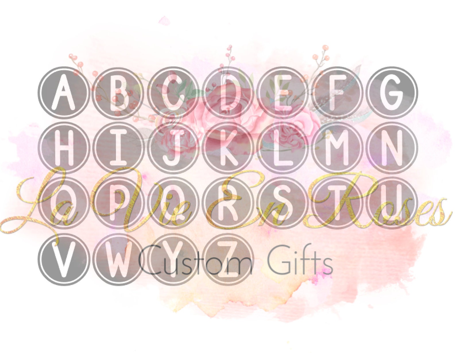 Circle Letter Sticker Initial Decal Initial Sticker Car | Etsy