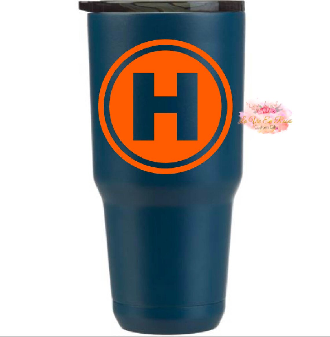 Letter Decal Circle Letter Sticker Initial Decal Cup Decal Car | Etsy