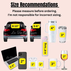 Choose Your Font Stickers, Custom Decal,personalized Name Decals First ...