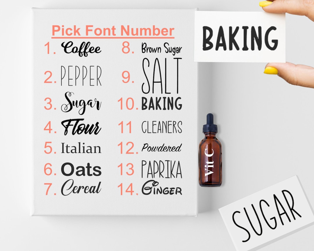 Pantry Labels, Flour and Sugar, Canister Labels, Custom Decal, Home ...