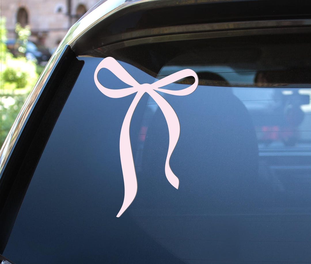 Bow Sticker, Coquette Bow, Bow Decal, Water Bottle Sticker, Bow Window ...