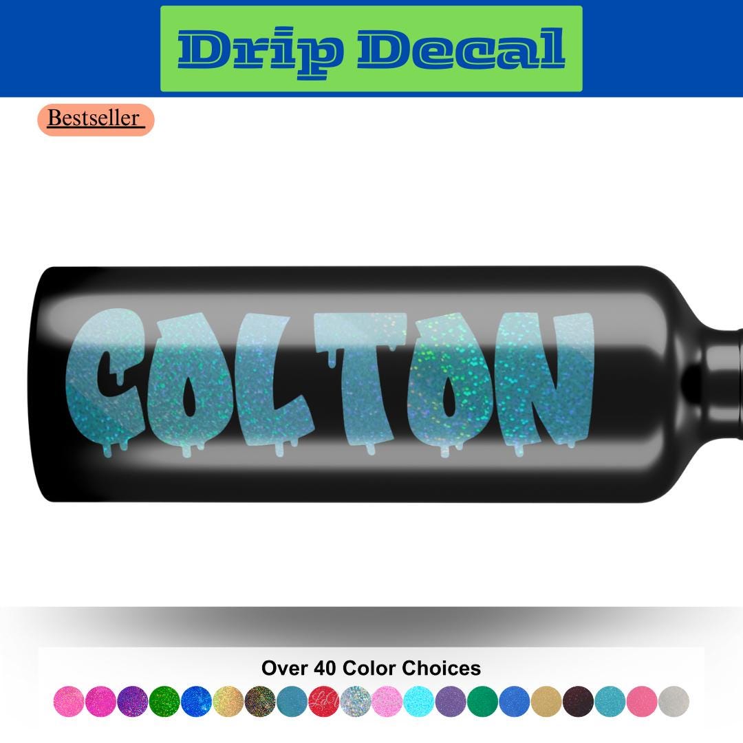 Holographic, Glitter, Custom Vinyl Decal, Personalized Names, Paint ...