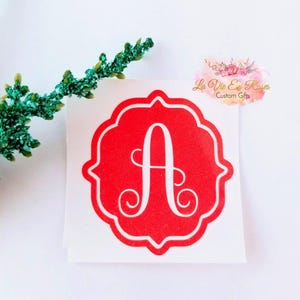 Letter Decal, Monogram Decal, Initial Sticker, Car Decal, Laptop Decal ...