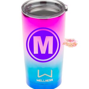 Letter Decal Circle Letter Sticker Initial Decal Cup Decal Car Decal ...