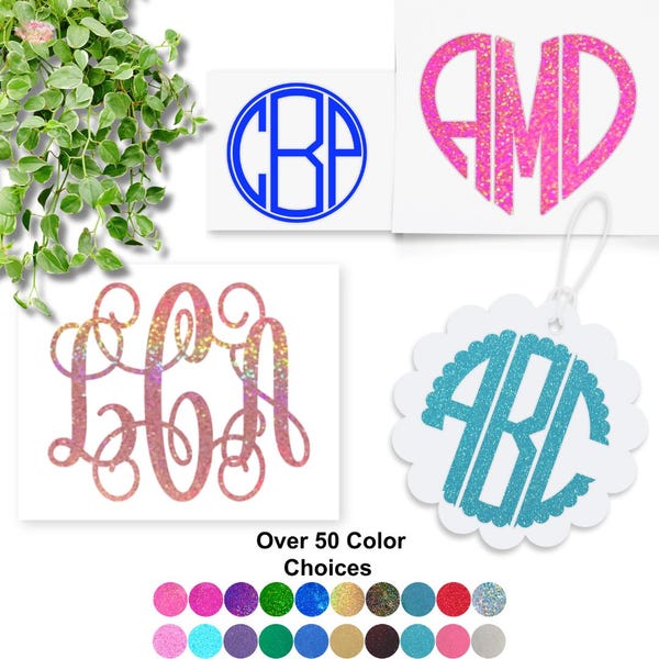 Monogram Car Decal - Etsy