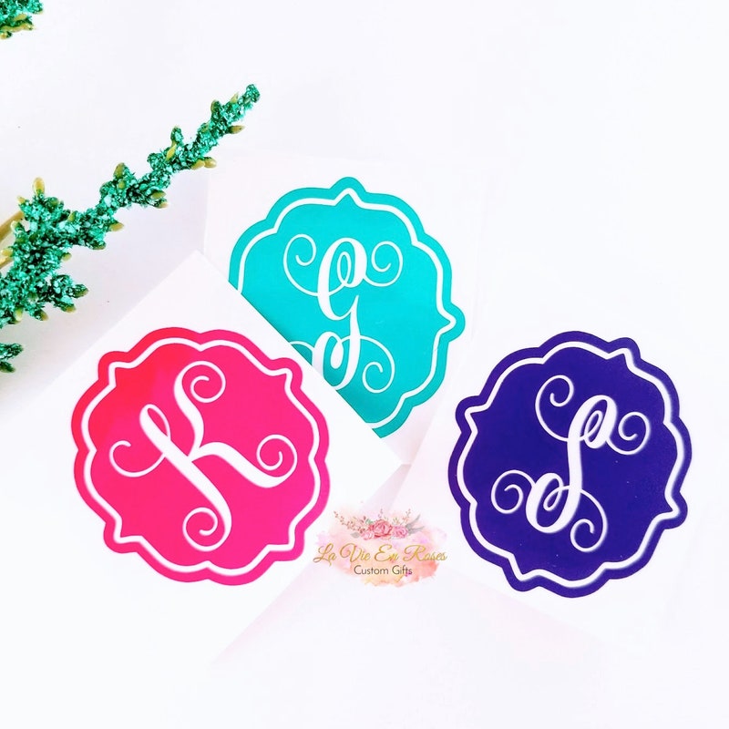 Vinyl Initial Decal - Etsy
