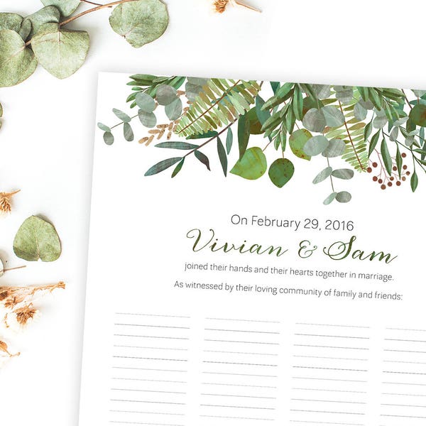 Quaker Marriage Certificate - Etsy