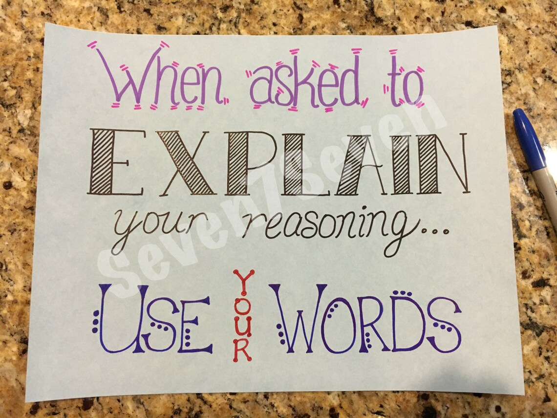 Justify Your Reasoning AND Explain Your Reasoning - Set of 2 Classroom ...