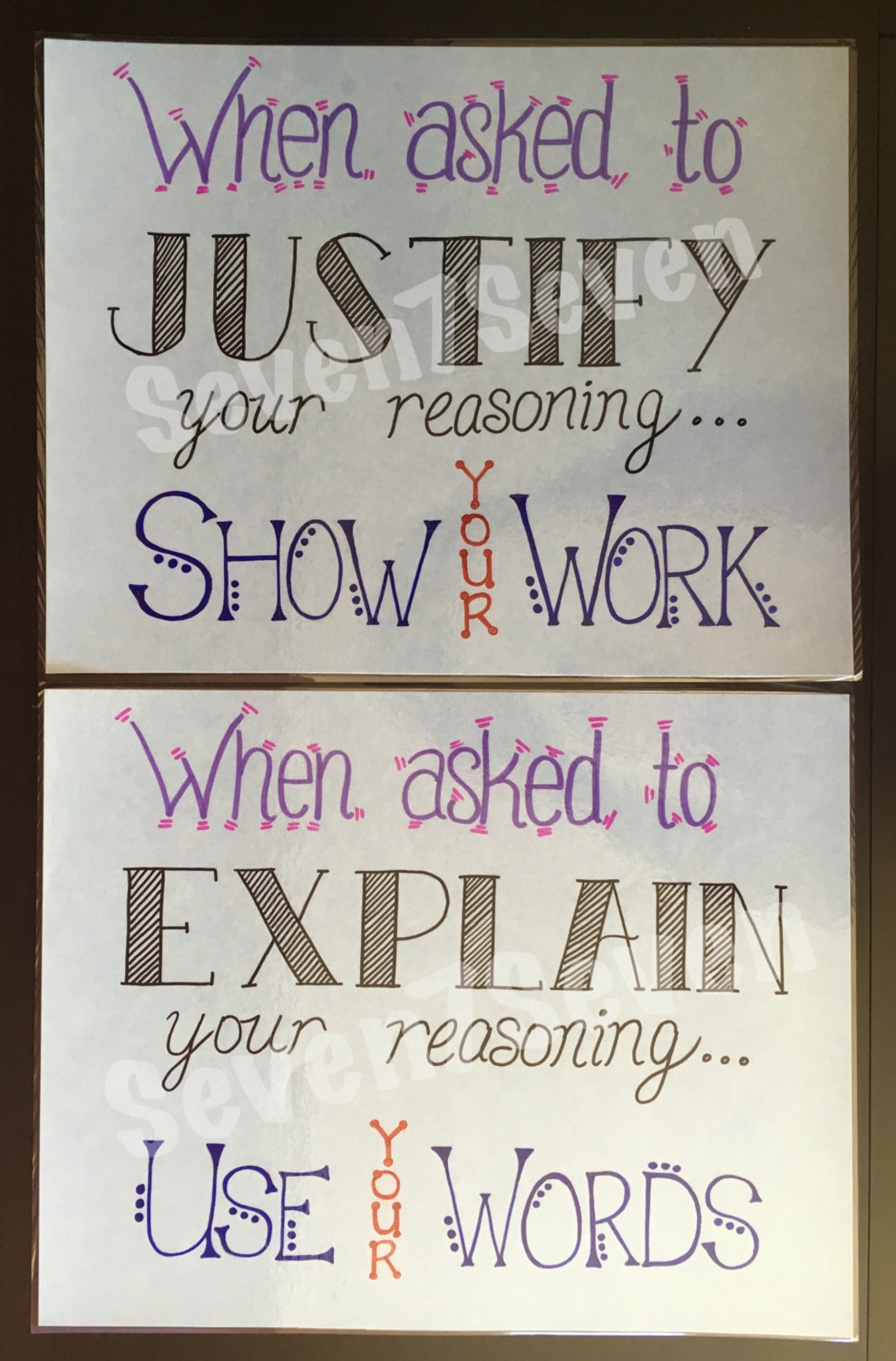 Justify Your Reasoning AND Explain Your Reasoning - Set of 2 Classroom ...