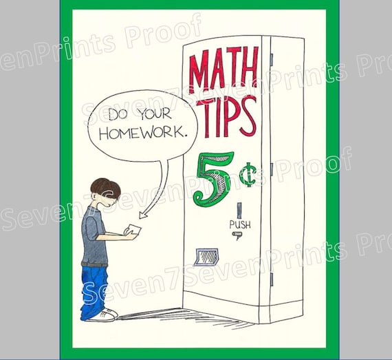 Do Your Homework Math Tips Math Classroom Poster Printable - Etsy