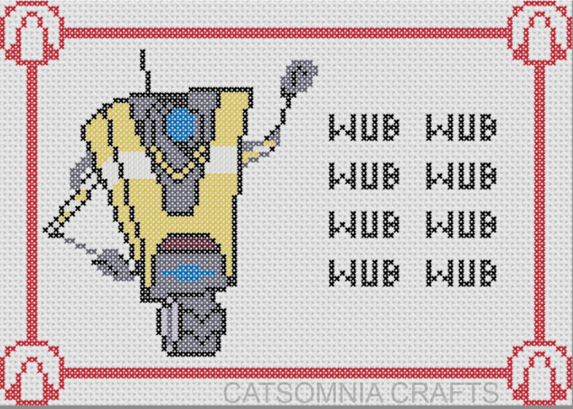 Claptrap WUB WUB PDF Cross Stitch Pattern - Etsy