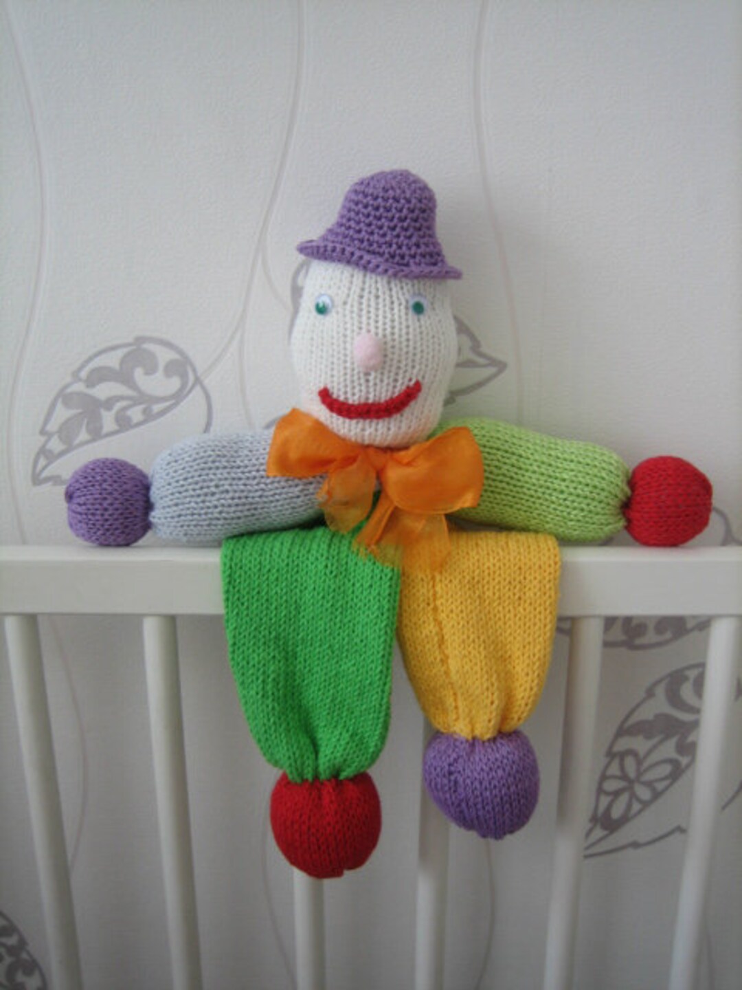Clown Puppet Cuddly Toy Decoration Children's Room Gift Birth Baptism ...