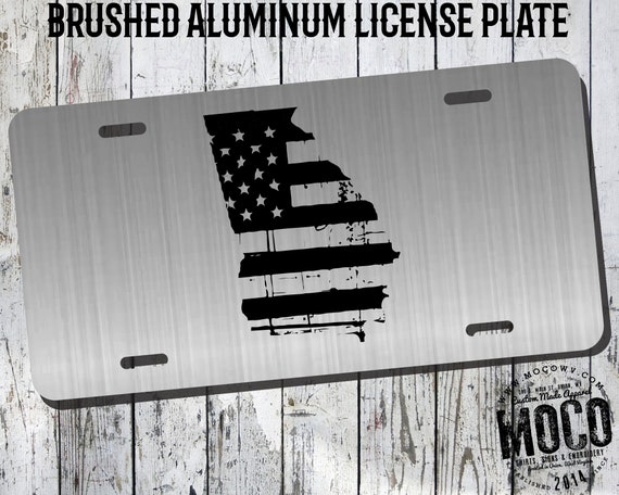 Georgia Distressed Flag License Plate - Etsy