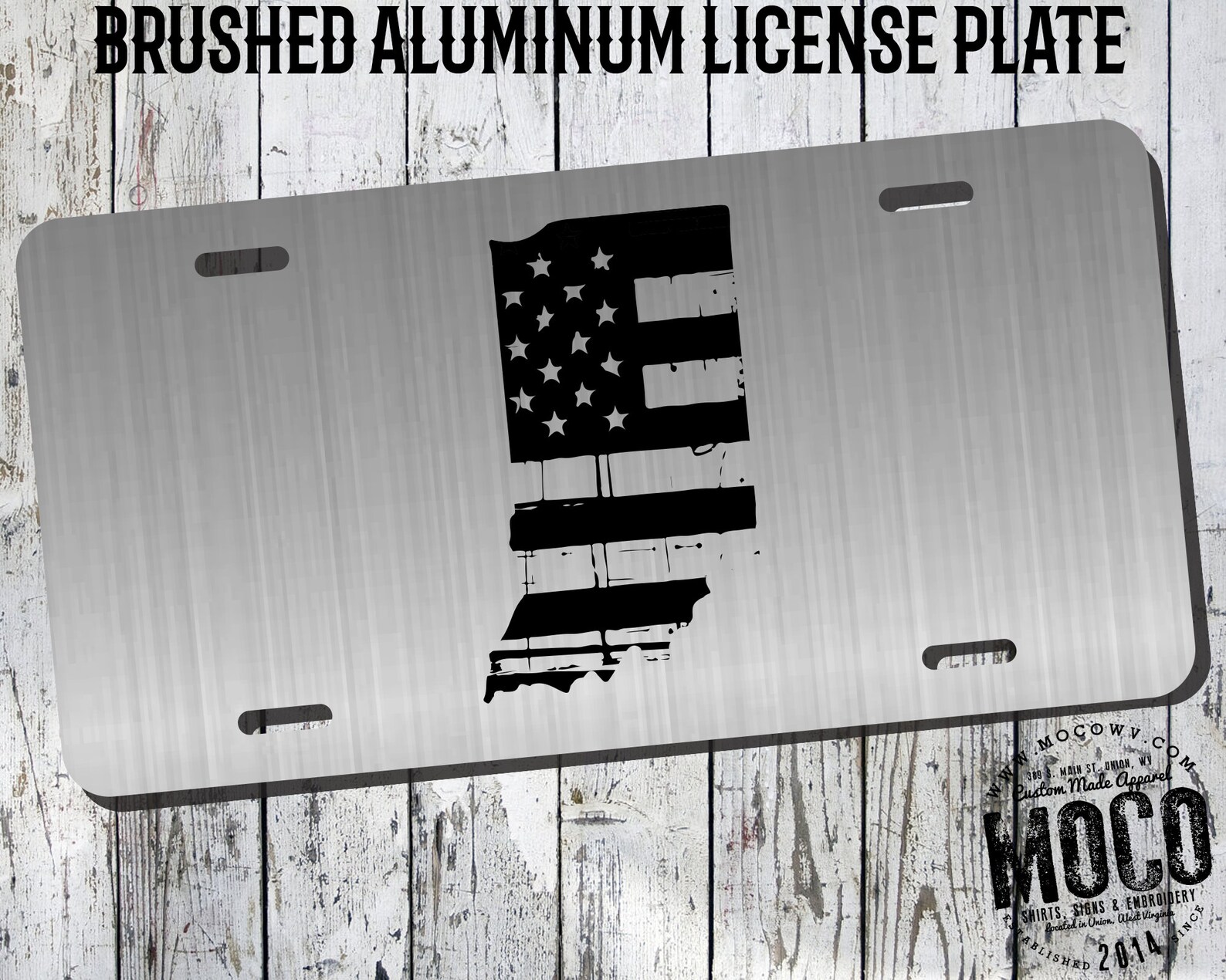 Indiana Distressed Flag License Plate - Etsy