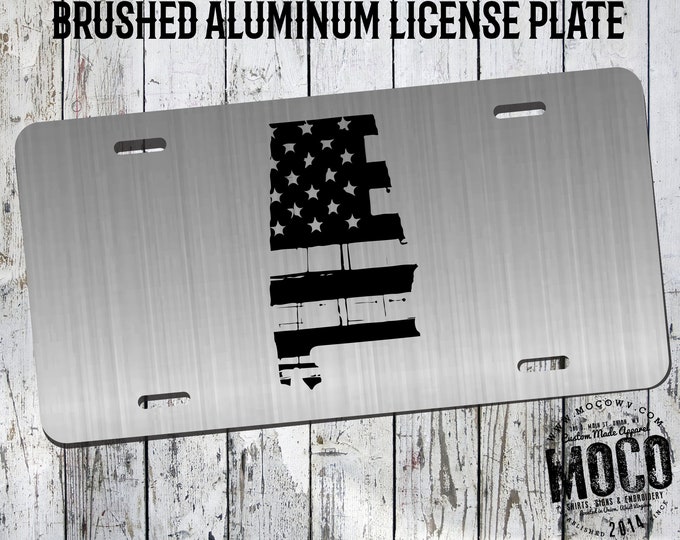 Alabama Distressed Flag License Plate - Etsy