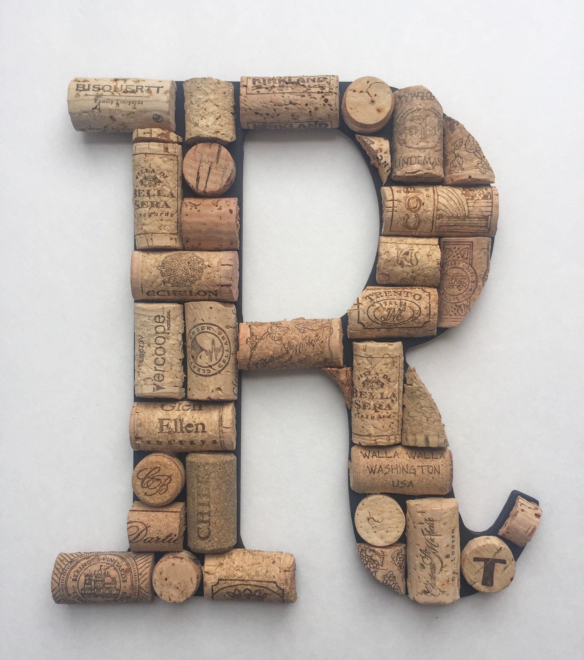 Hanging Wine Cork Letter / Wine Cork Initial / Home Decor / | Etsy