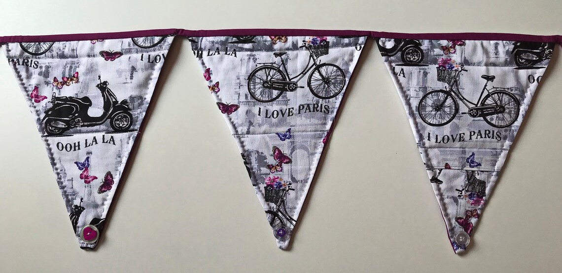 Pennant Garland, Fabric Decoration Pennant Chain, Fabric Garland " I ...