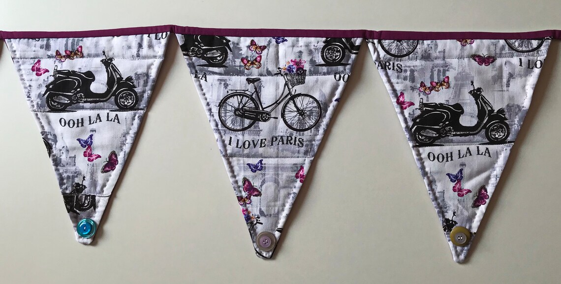 Pennant Garland, Fabric Decoration Pennant Chain, Fabric Garland " I ...