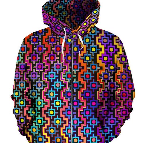 Rainbow Stripe Zip Hoodie Rave EDM Rave Festival Zip up - Etsy