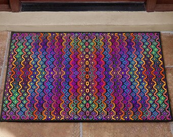 Rainbow Door Mat - Etsy