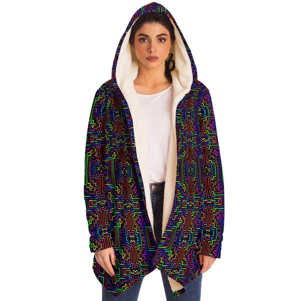 Prismatic Overlay Micro Fleece Cloak - Etsy