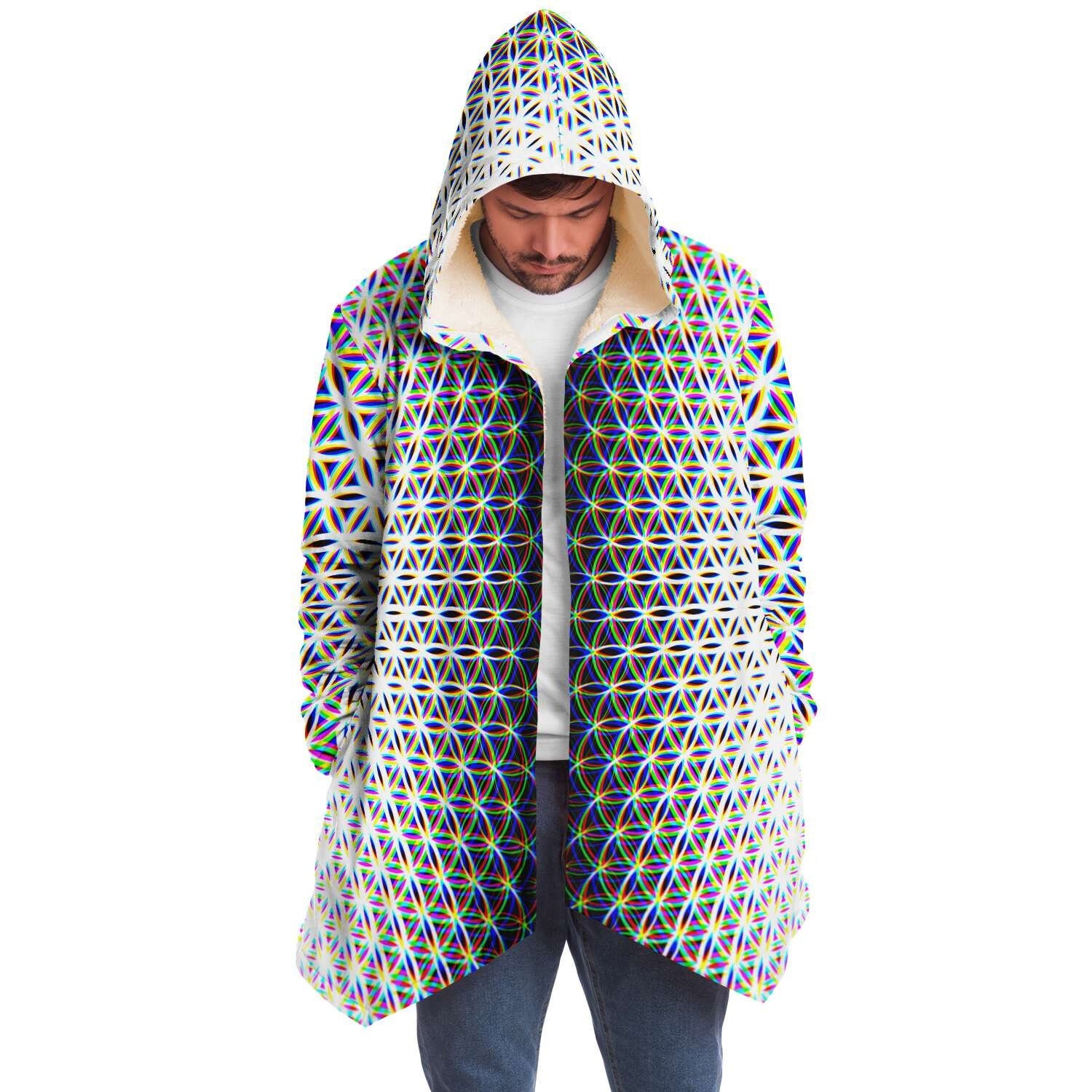 Chromatic Flower Micro Fleece Cloak - Etsy