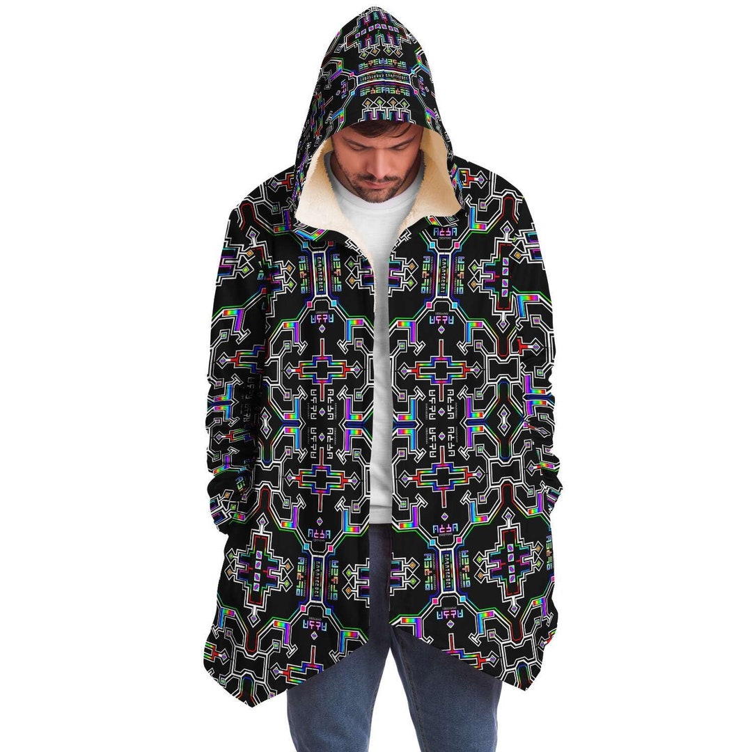 Prismatic Grid Micro Fleece Cloak - Etsy