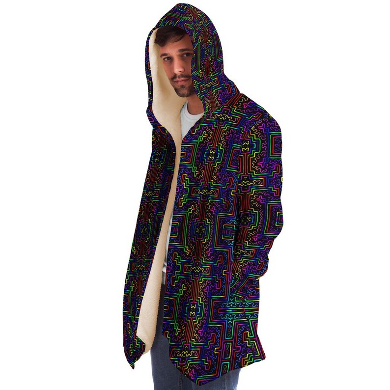 Prismatic Overlay Micro Fleece Cloak - Etsy