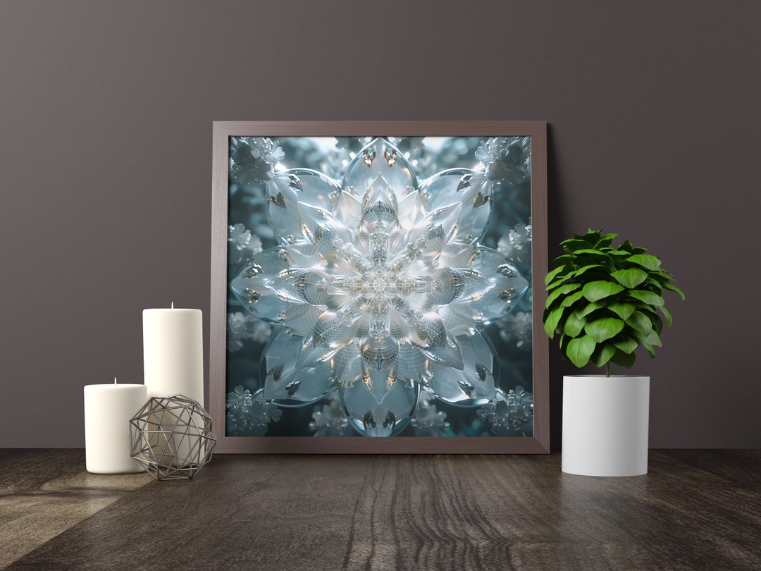 Crystalline Mandala | Digital Art Print, Wall Art, Digital Download ...