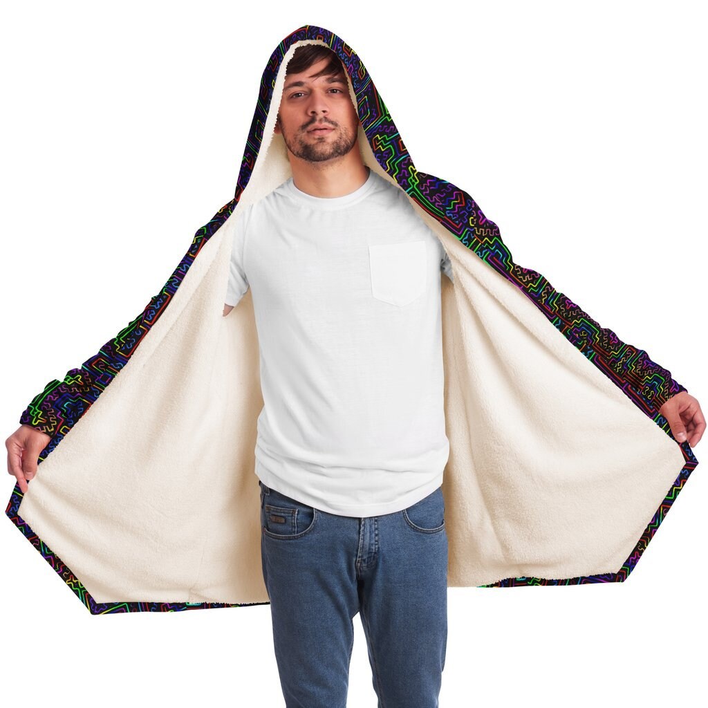 Prismatic Overlay Micro Fleece Cloak - Etsy