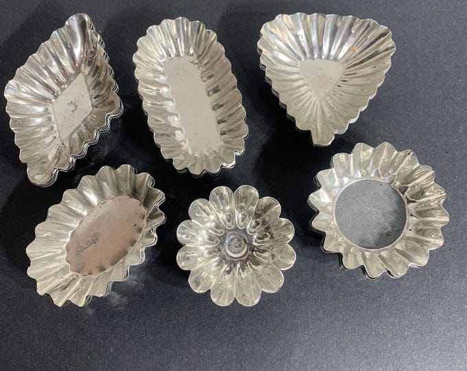 VTG Mini Tart Tartlet Tins Molds Sweden Pastry Chocolate Soap Lot of 36 ...
