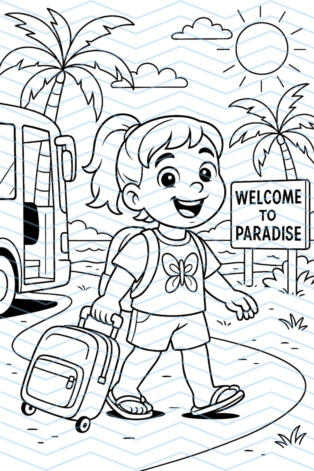 Travel Coloring Page – Printable Download - Etsy