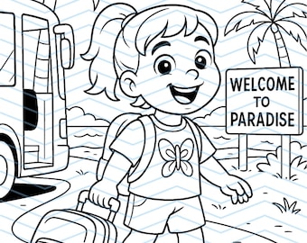 Travel Coloring Page – Printable Download - Etsy