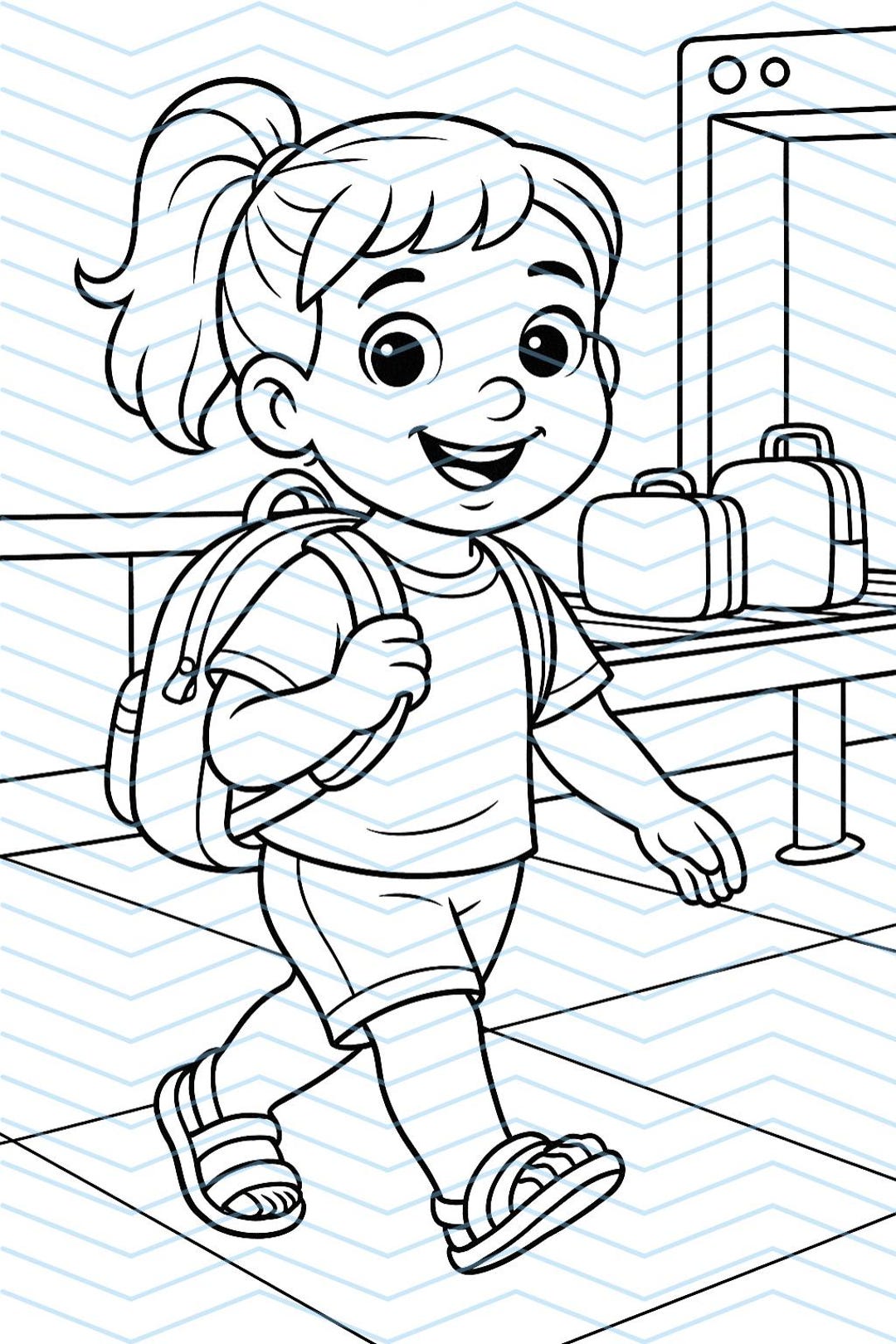 Travel Coloring Page – Printable Download - Etsy