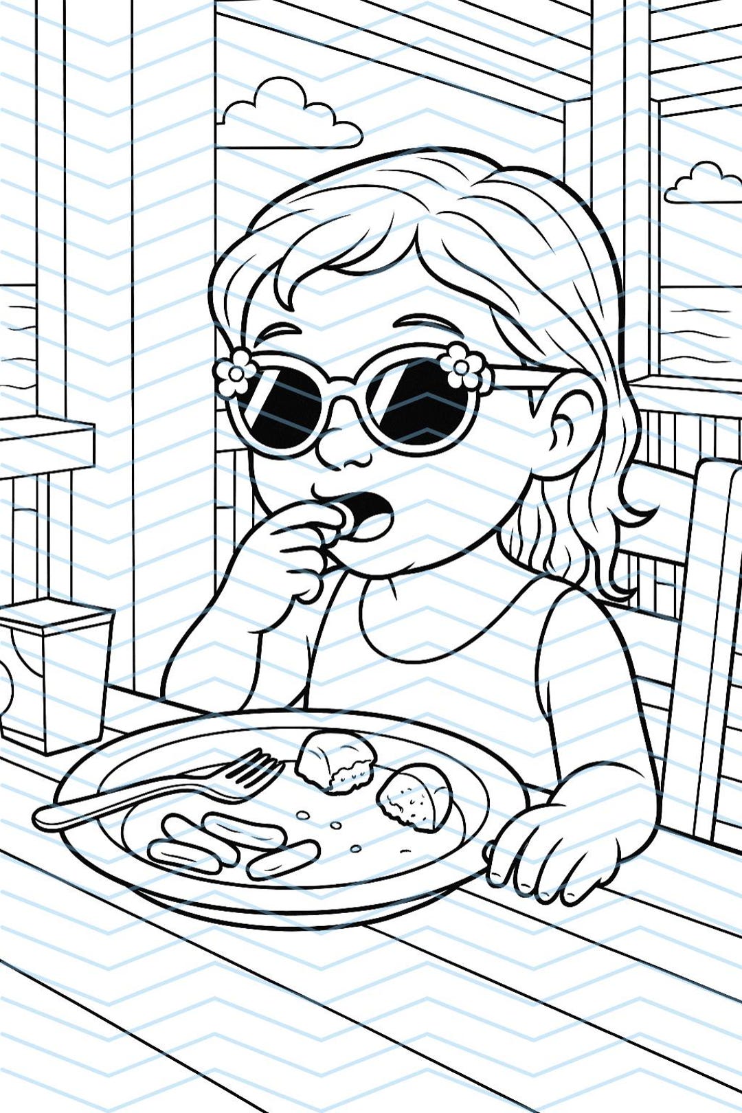 Snack Time Coloring Page – Printable Download - Etsy UK