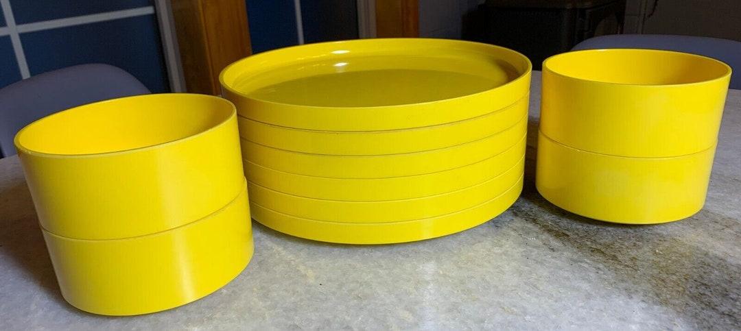 Vintage Mid Century Modern Heller Design Massimo Vignelli Plates Bowls ...