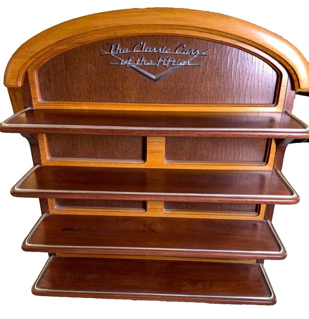 Vintage Wood Wooden Collectible Collector Car Cars Wall Hung Shelf ...