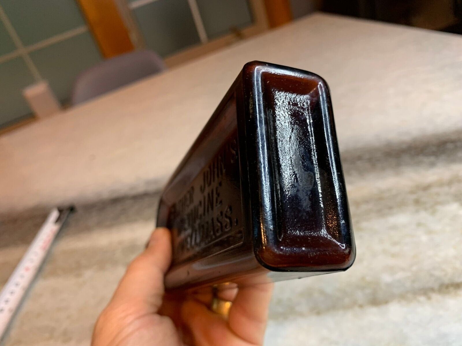 Rare Cork-topper Antique 1800s Father Johns Medicine Bottle Lowell ...