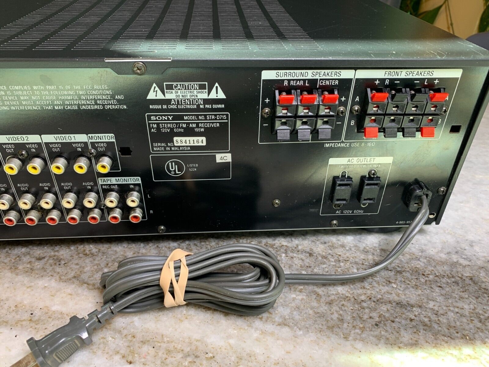 Vintage 1990s 90s Sony Str-d715 Stereo Receiver Reciever 100 Watts ...